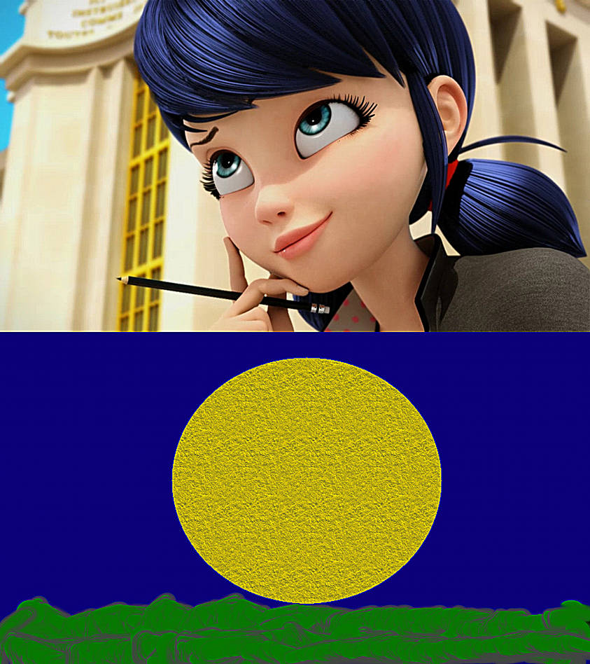 Marinette Draws a Sun on a Field by EarWaxKid on DeviantArt