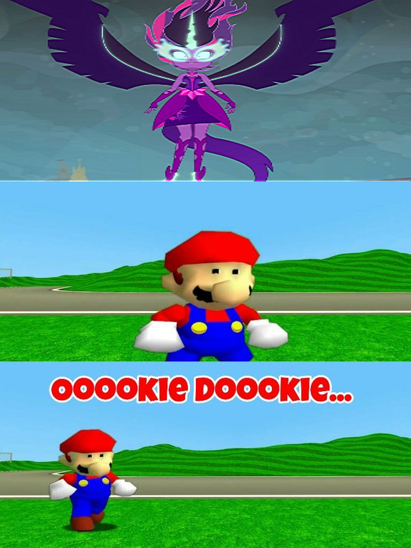 Mario is shocked at Midnight Sparkle Debut by EarWaxKid on DeviantArt