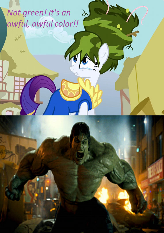 Rarity offends The Hulk by EarWaxKid on DeviantArt