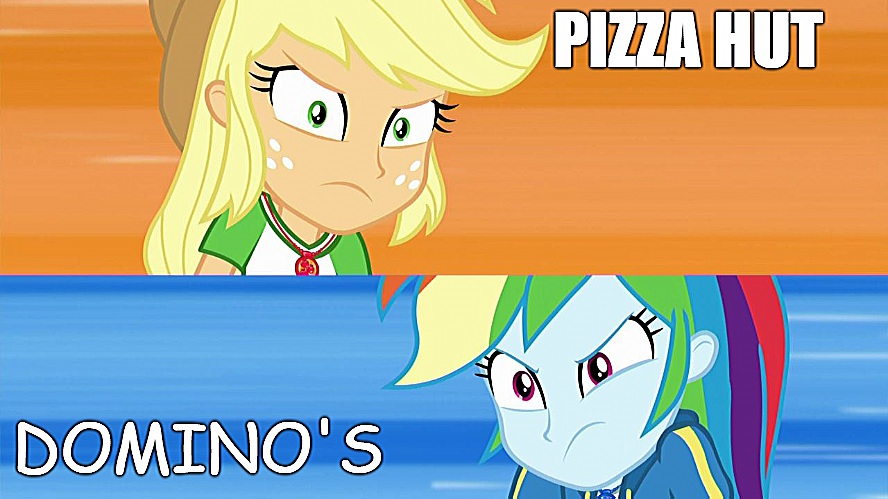 Applejack vs Rainbow Dash-Ordering Pizza by EarWaxKid on DeviantArt