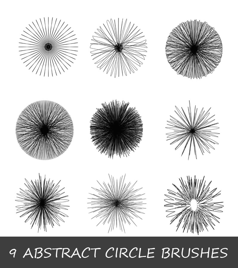 Abstract circles brushes by QueThu on DeviantArt