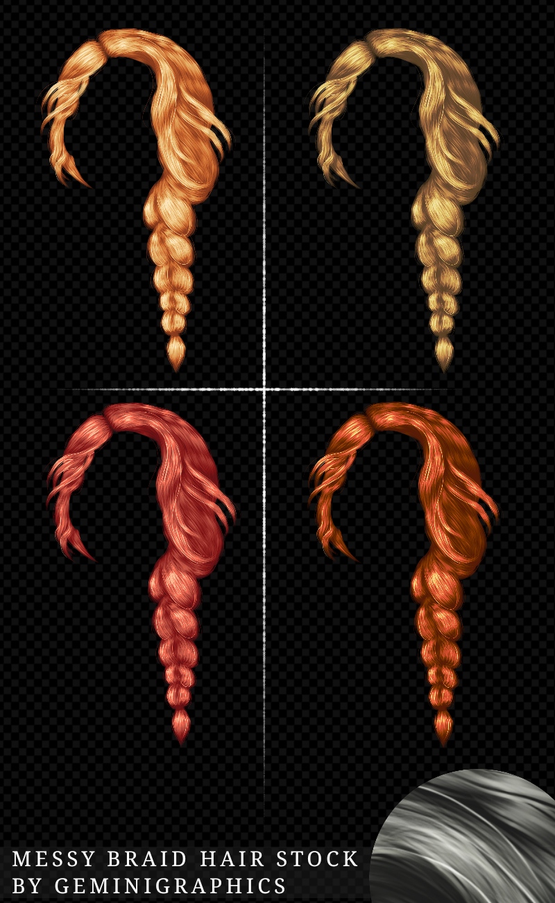 Messy Braid Stock by gemini-graphics on DeviantArt