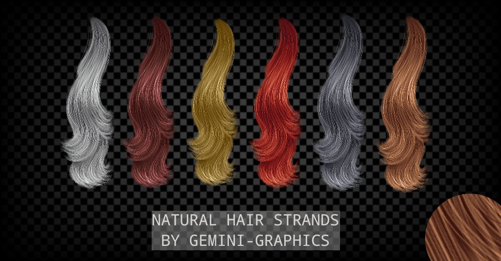 Hair Strands And Extensions (Natural) by gemini-graphics on DeviantArt