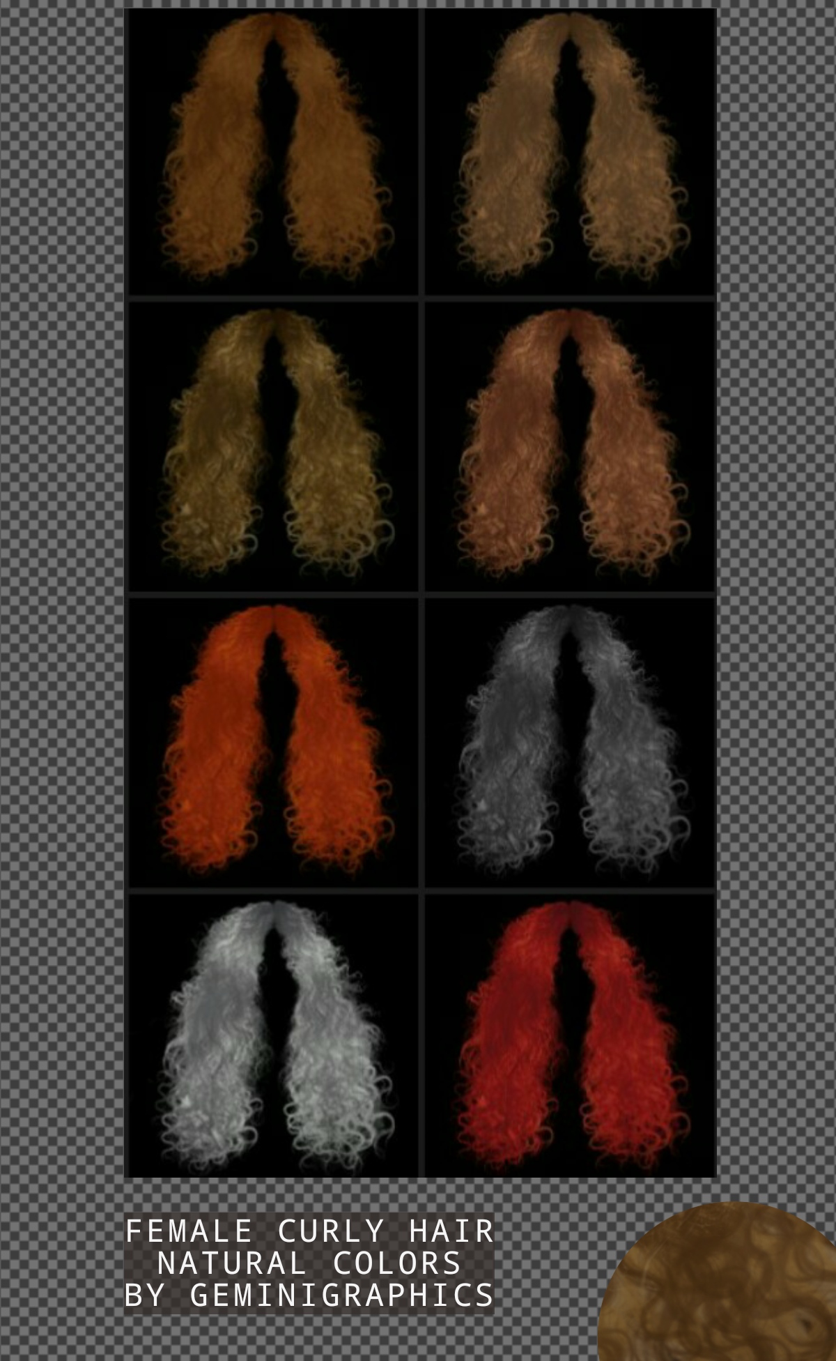 Female (natural Colors) Curly Hair by gemini-graphics on DeviantArt