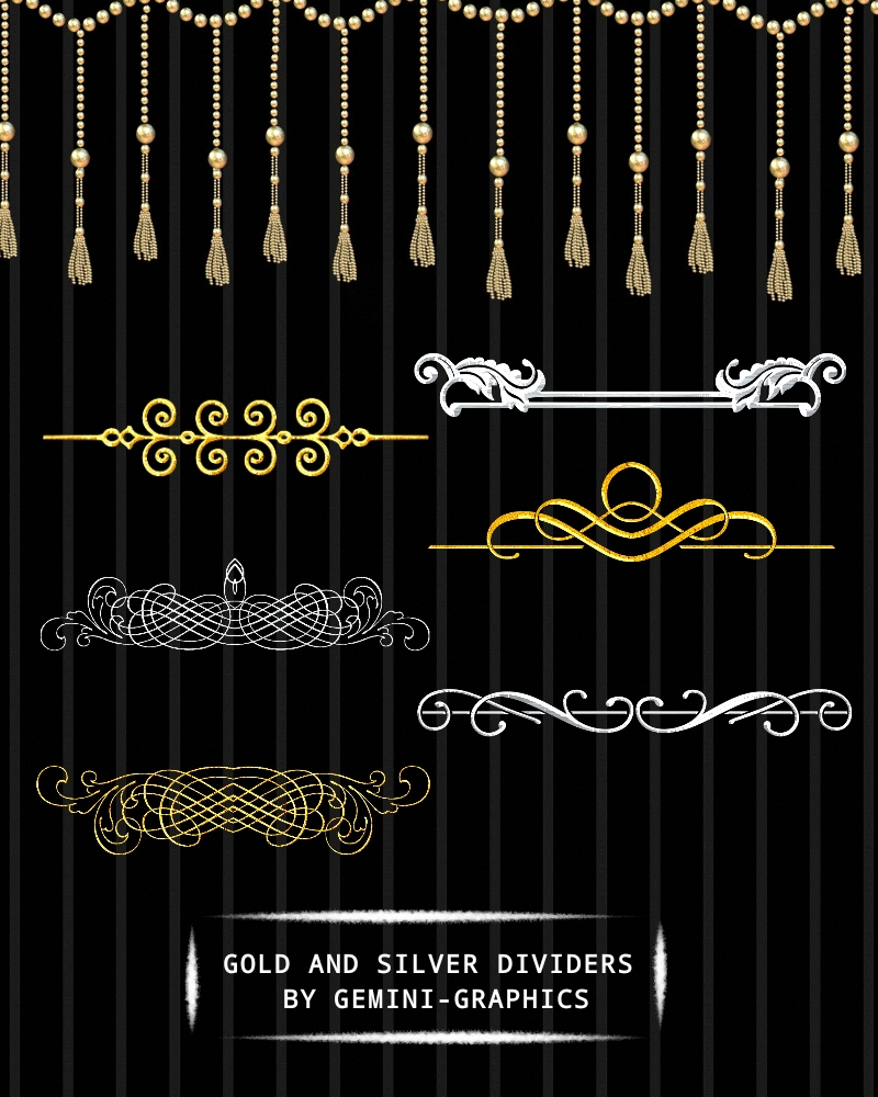Gold And Silver Dividers by gemini-graphics on DeviantArt