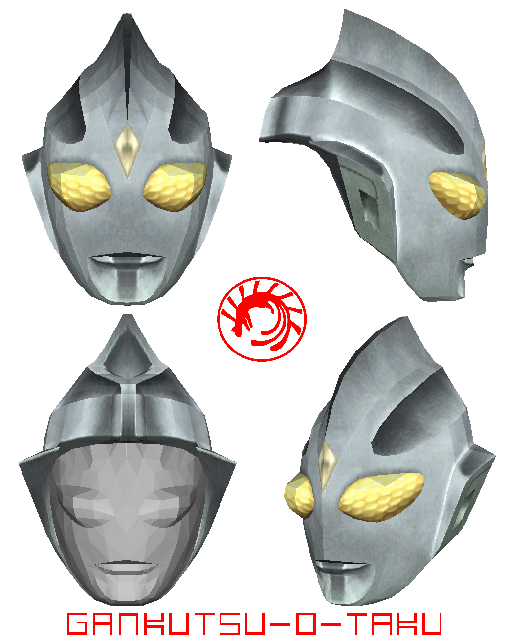 Ultraman Tiga Pepakura Mask by pepERIKura on DeviantArt