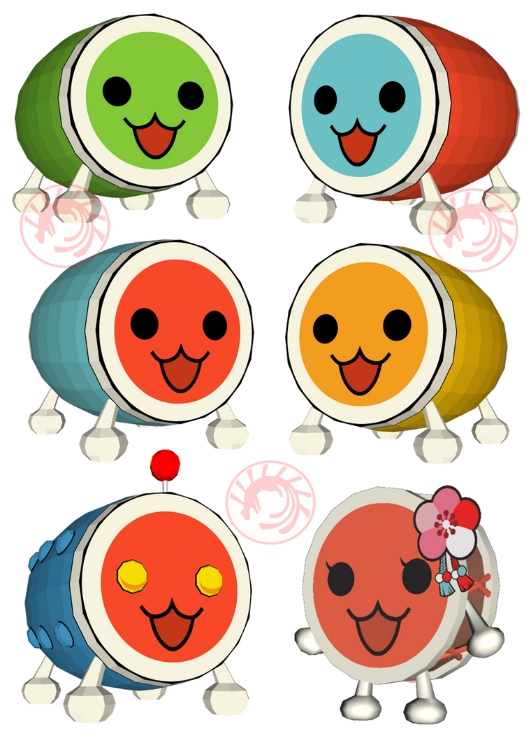 Taiko no Tatsujin Pepakura by pepERIKura on DeviantArt