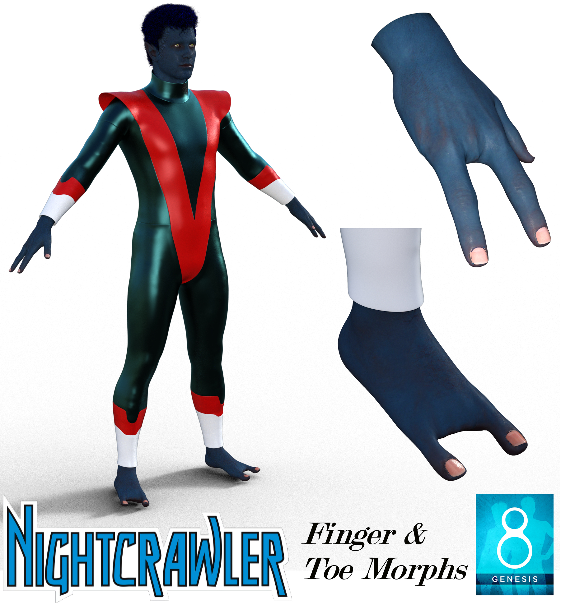 Nightcrawler Morphs for Genesis 8 Male and Female by vulcanis1 on ...