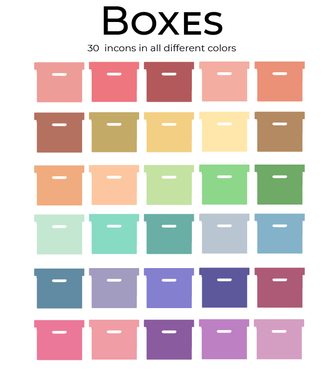Aesthetic boxes icons by dreamazeV on DeviantArt