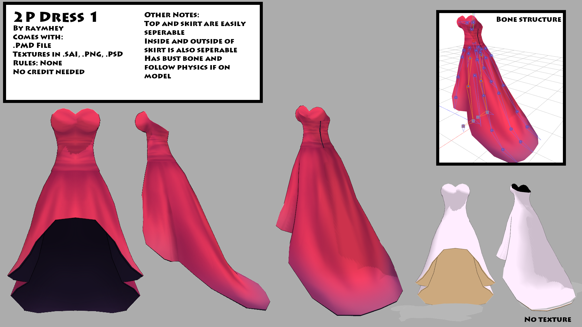 MMD - 2P Dress 1 by raymhey on DeviantArt