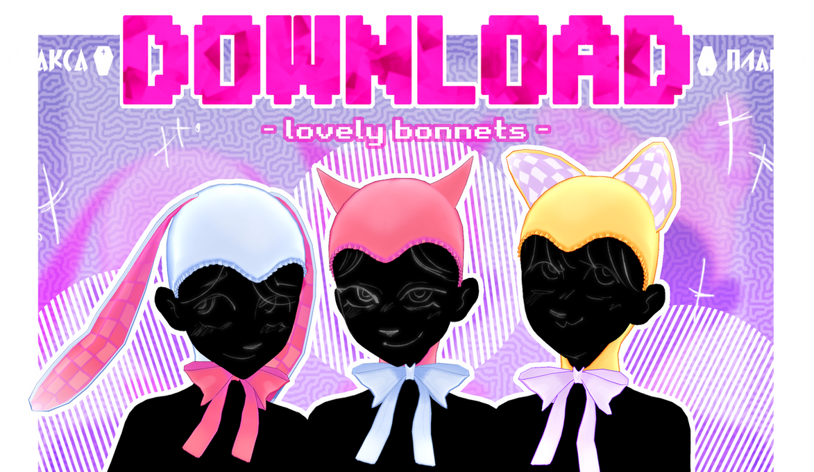 [p2u] Lovely Bonnets by vilecrybaby on DeviantArt