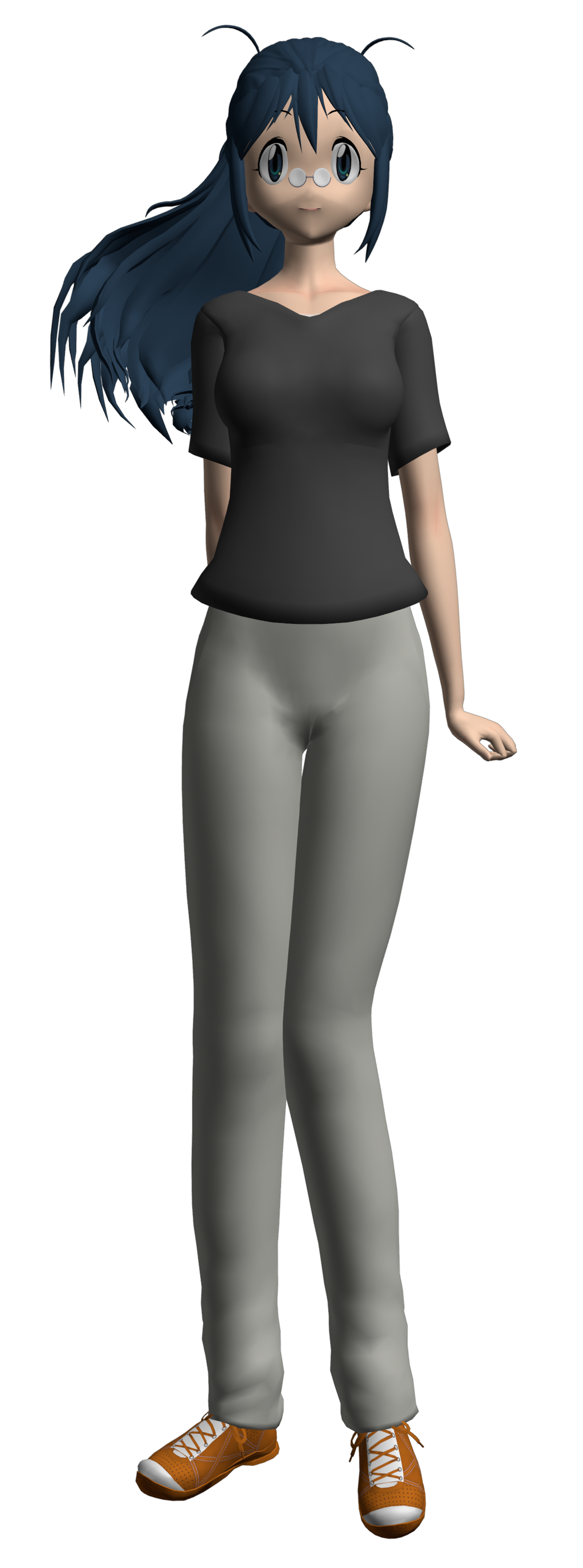 Aki Hinata (3D Model) by gabrielpikaart on DeviantArt