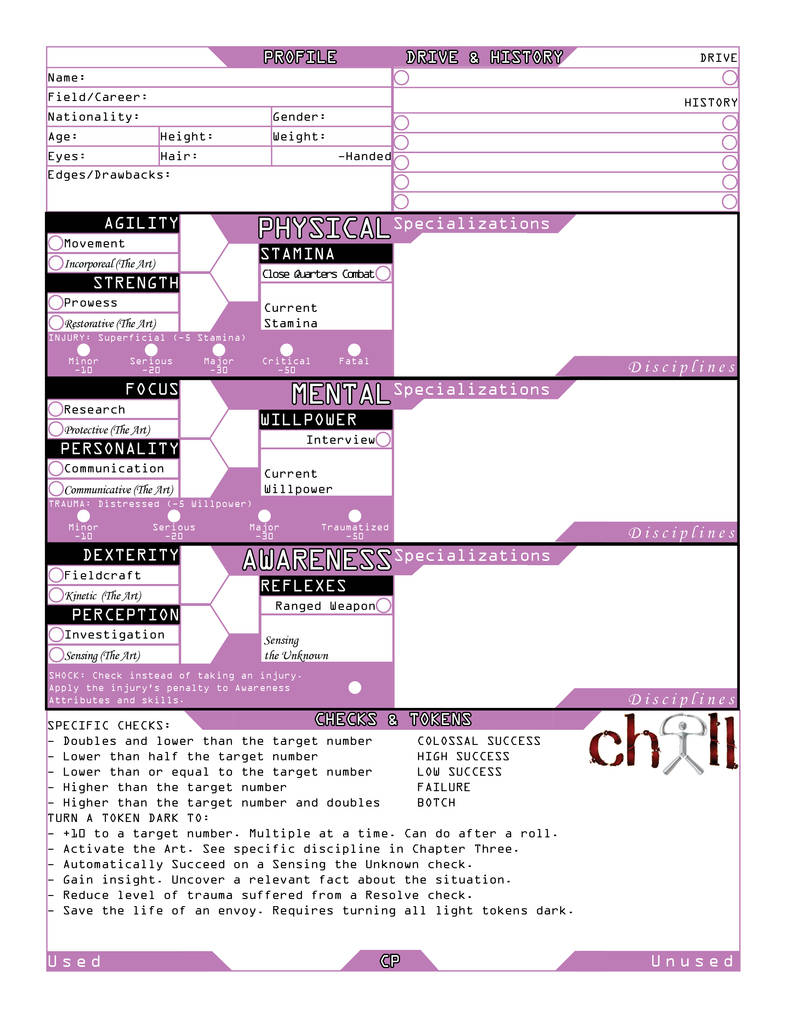 Chill 3rd Edition Character Sheet by HRSegovia on DeviantArt