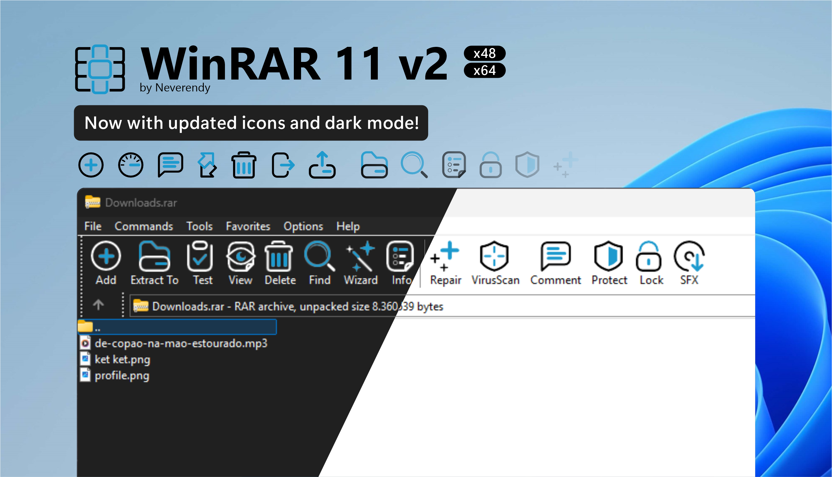 Windows 11 - Winrar Theme by InfinityBrazil on DeviantArt