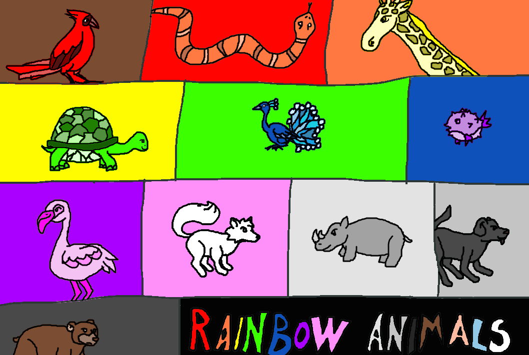 Rainbow Animals by WolfXFox22 on DeviantArt