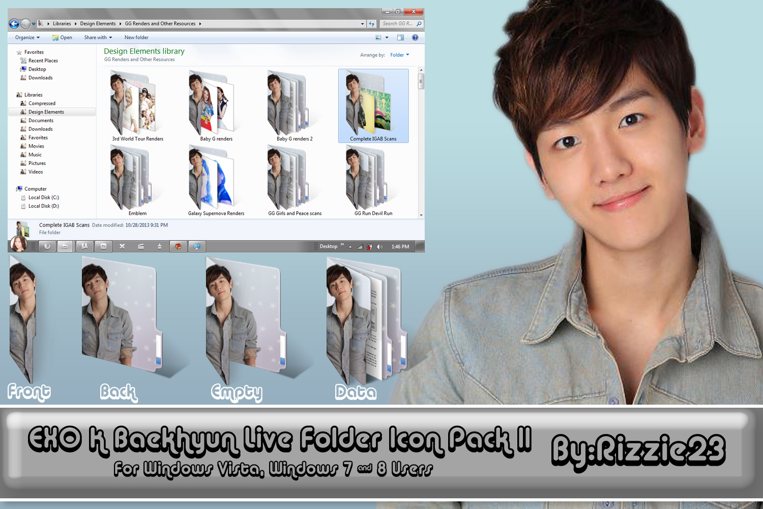 Baekhyun Live Folder Icon Pack 2 by Rizzie23 on DeviantArt