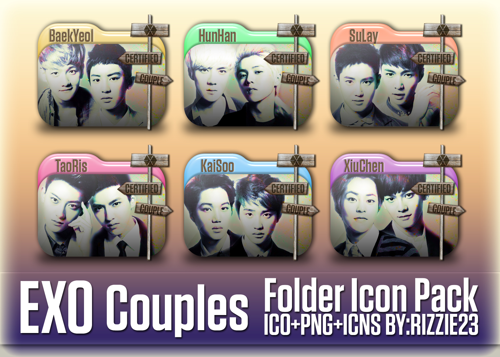 EXO Couples Folder Icon Pack by Rizzie23 on DeviantArt