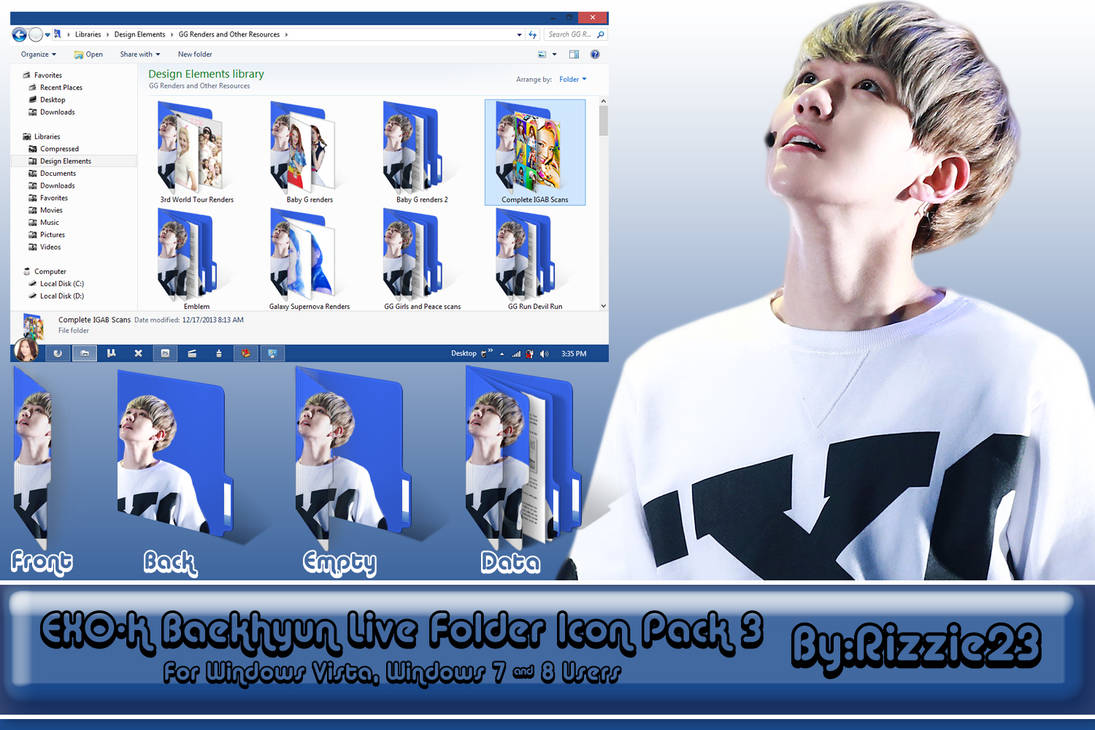 Baekhyun Live Folder Icon Pack 3 by Rizzie23 on DeviantArt