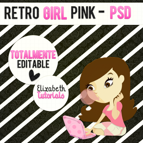 Retro Pink Girl PSD by KathYElizabeth on DeviantArt