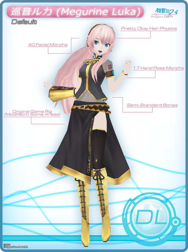 Project Diva Megurine Luka DL by The-LadyIn-Red on DeviantArt