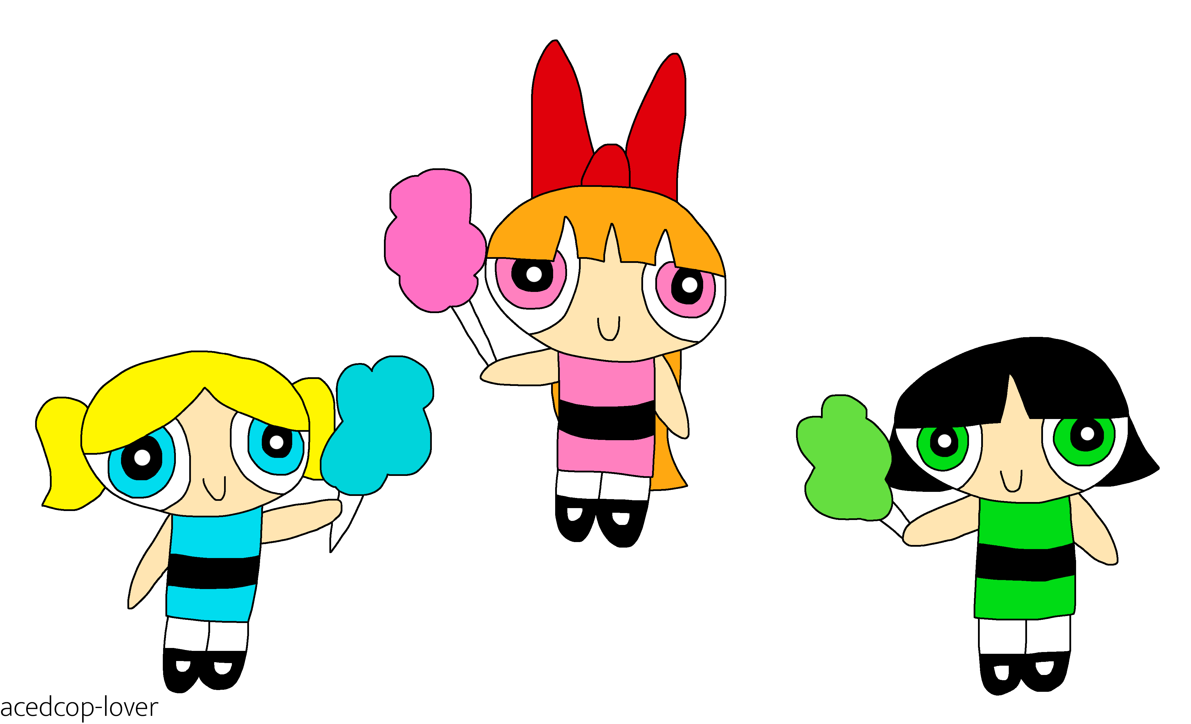 Powerpuff Girls color coordinated cotton candy by PrincessAcexSnake on ...
