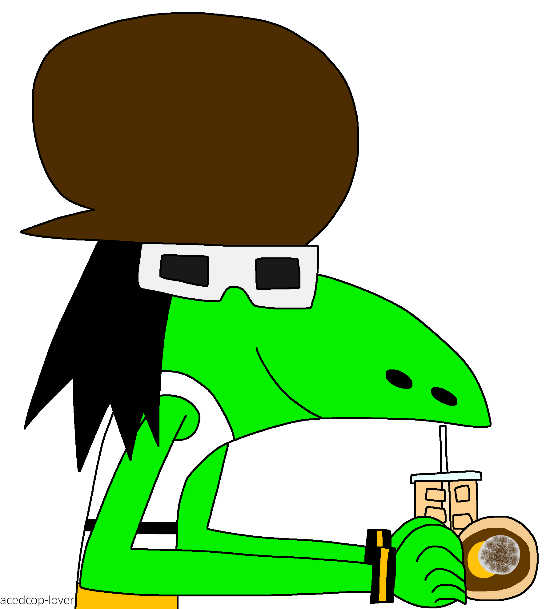 Snake's eclipse donut and iced coffee by MissAceNSnakeLover on DeviantArt