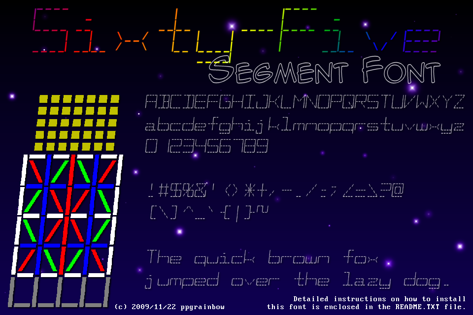 7 segment display fonts - mailerasl