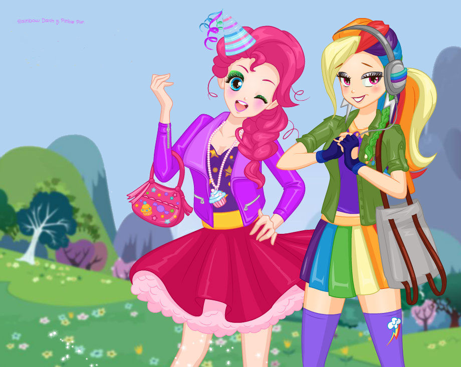 Rainbow Dash y Pinkie Pie by ilovemlpANDMMD on DeviantArt