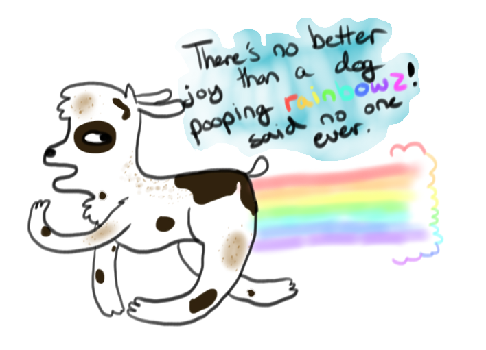 Dogs Poop Rainbows? by StephoiaTheArtist on DeviantArt