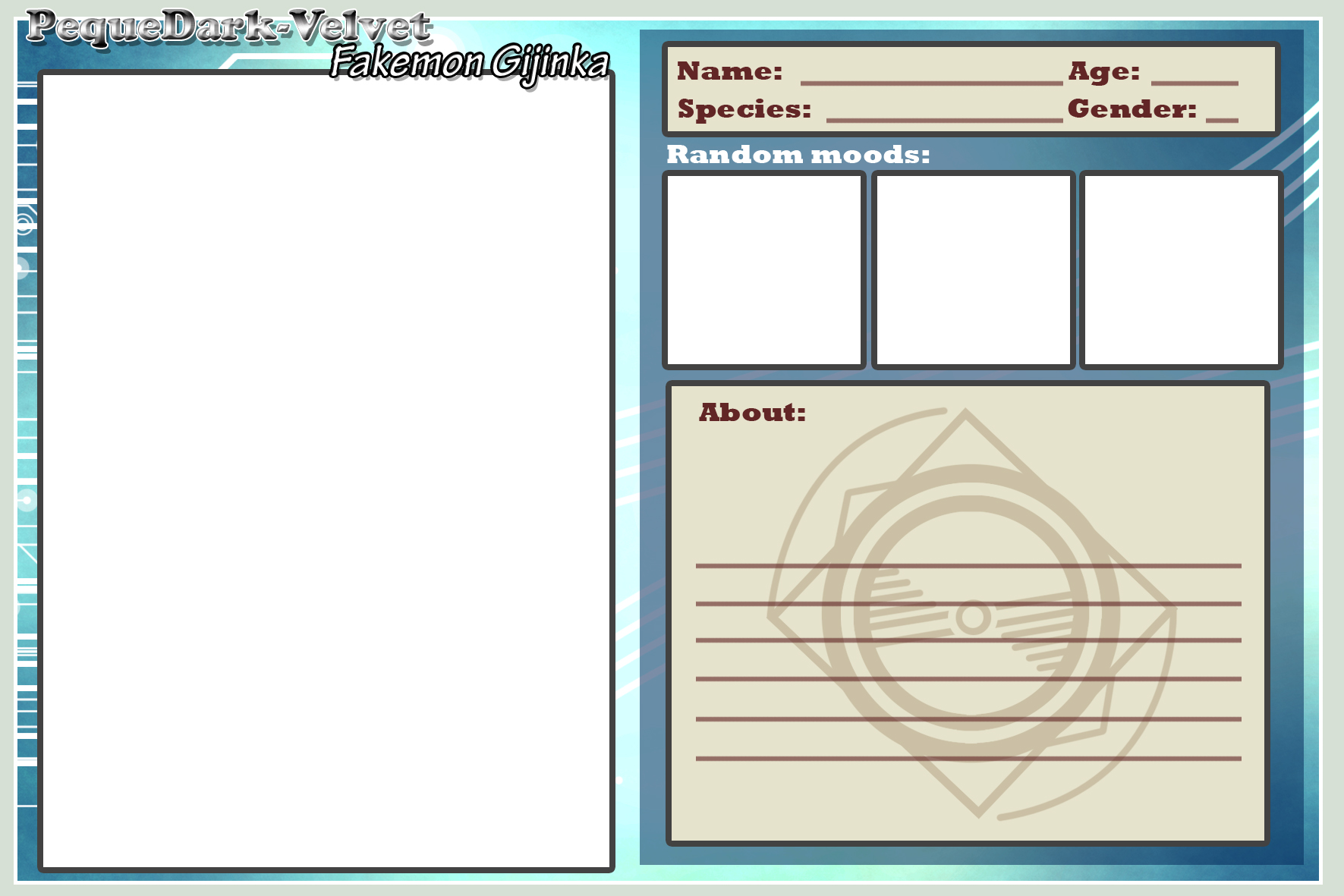 Fakemon Gijinka template by PEQUEDARK-VELVET on DeviantArt