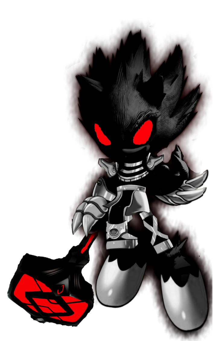 Superion the Hedgehog dark Enerjak with Mjolnir by malecorrin on DeviantArt