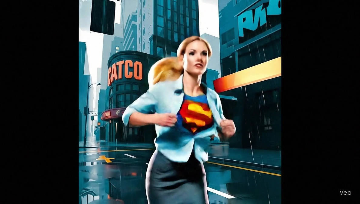 Kara runs in the Rain by justnorm on DeviantArt