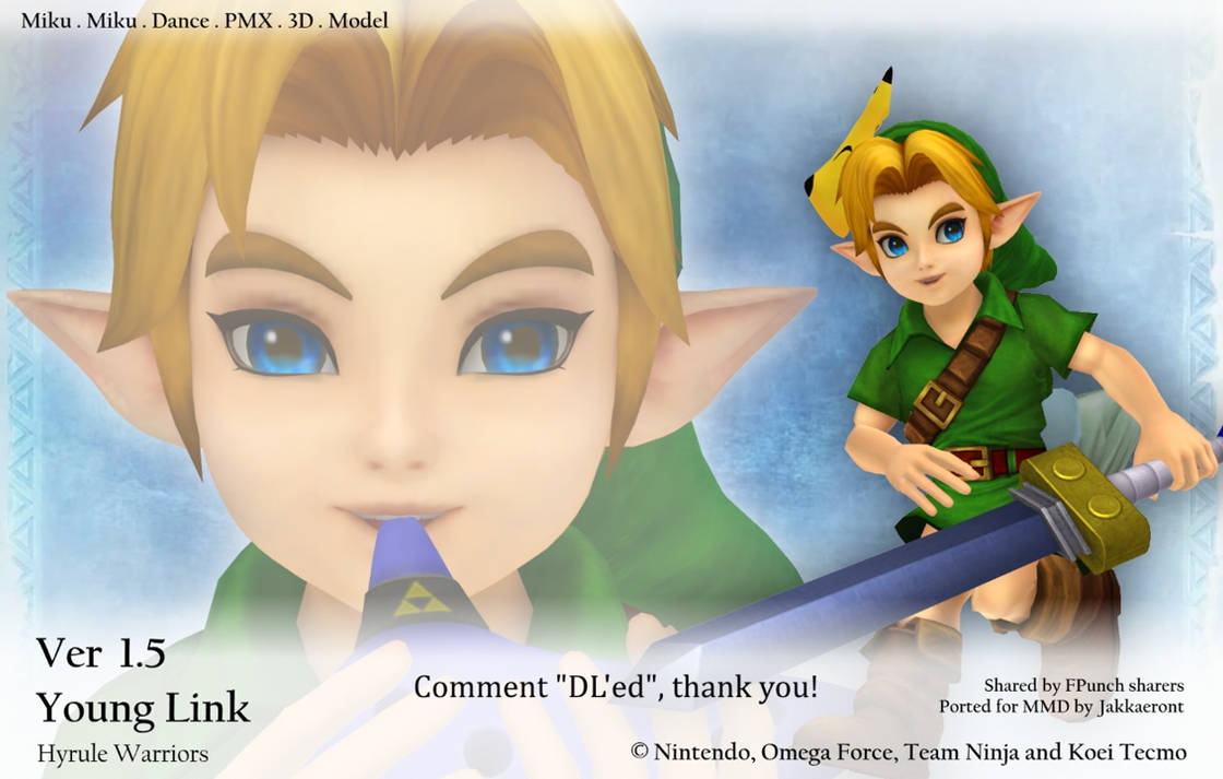 MMD Young Link DL Ver 1.5 (Hyrule Warriors) by Jakkaeront on DeviantArt
