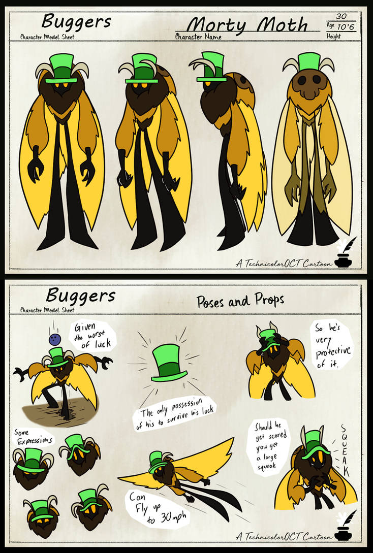 Morty Moth Reference Sheet By Deterex525 On Deviantart