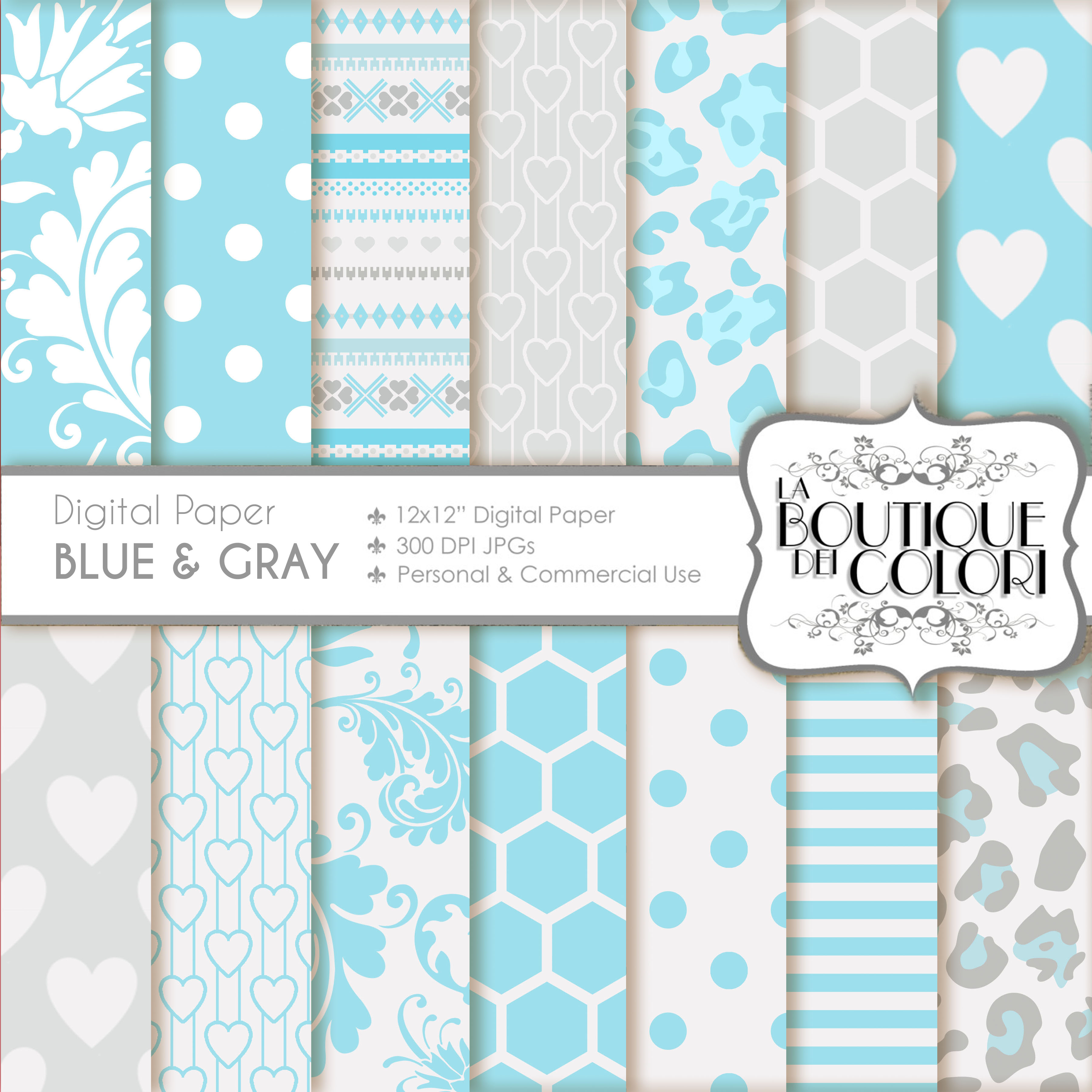 Blue Scrapbooking Paper
