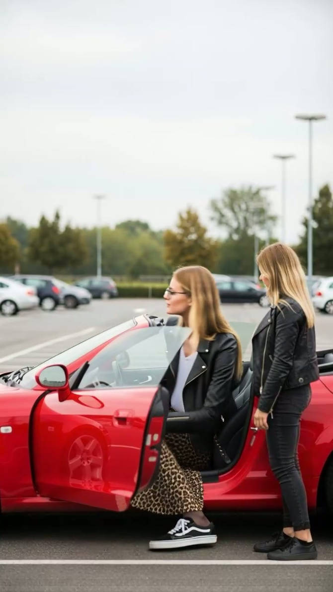 Sports car are not for tall ladies by okicomAI on DeviantArt