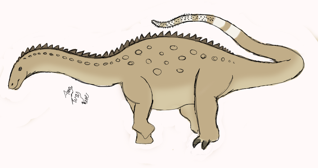 Diplodocus Sketch Digitized by ThePrimevalArtist on DeviantArt