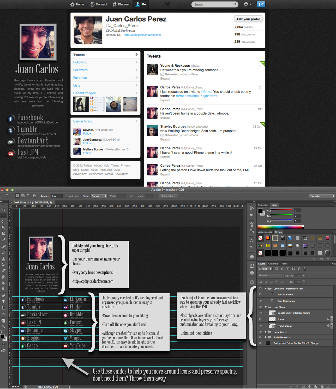 Dark Days (Twitter Background PSD) by CPDigitalDarkroom on DeviantArt