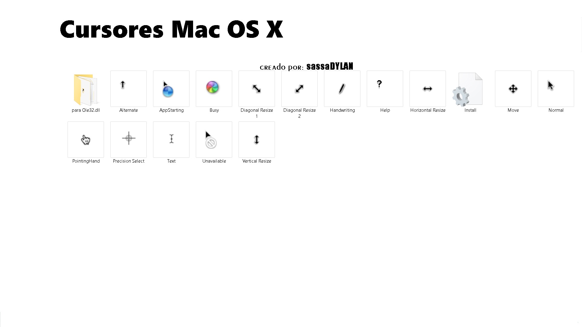 Cursores Mac OS X by sassaDYLAN on DeviantArt