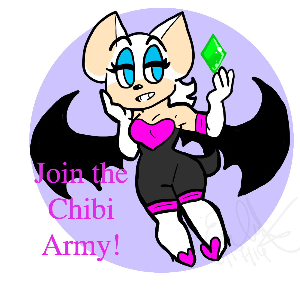 Rouge Joins the Chibi Army! by Mango-Doodle on DeviantArt