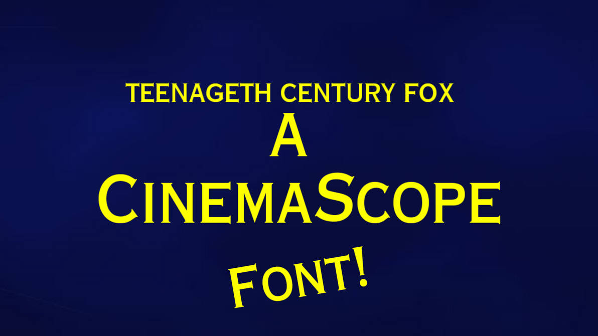 The realistic Cinemascope 1935 Font by clarence2018 on DeviantArt