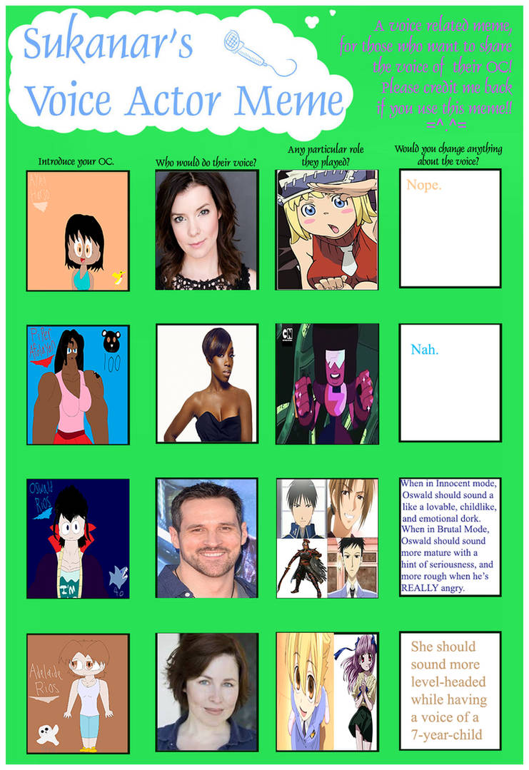 Voice Actor Meme 3 by oddlovergirl on DeviantArt