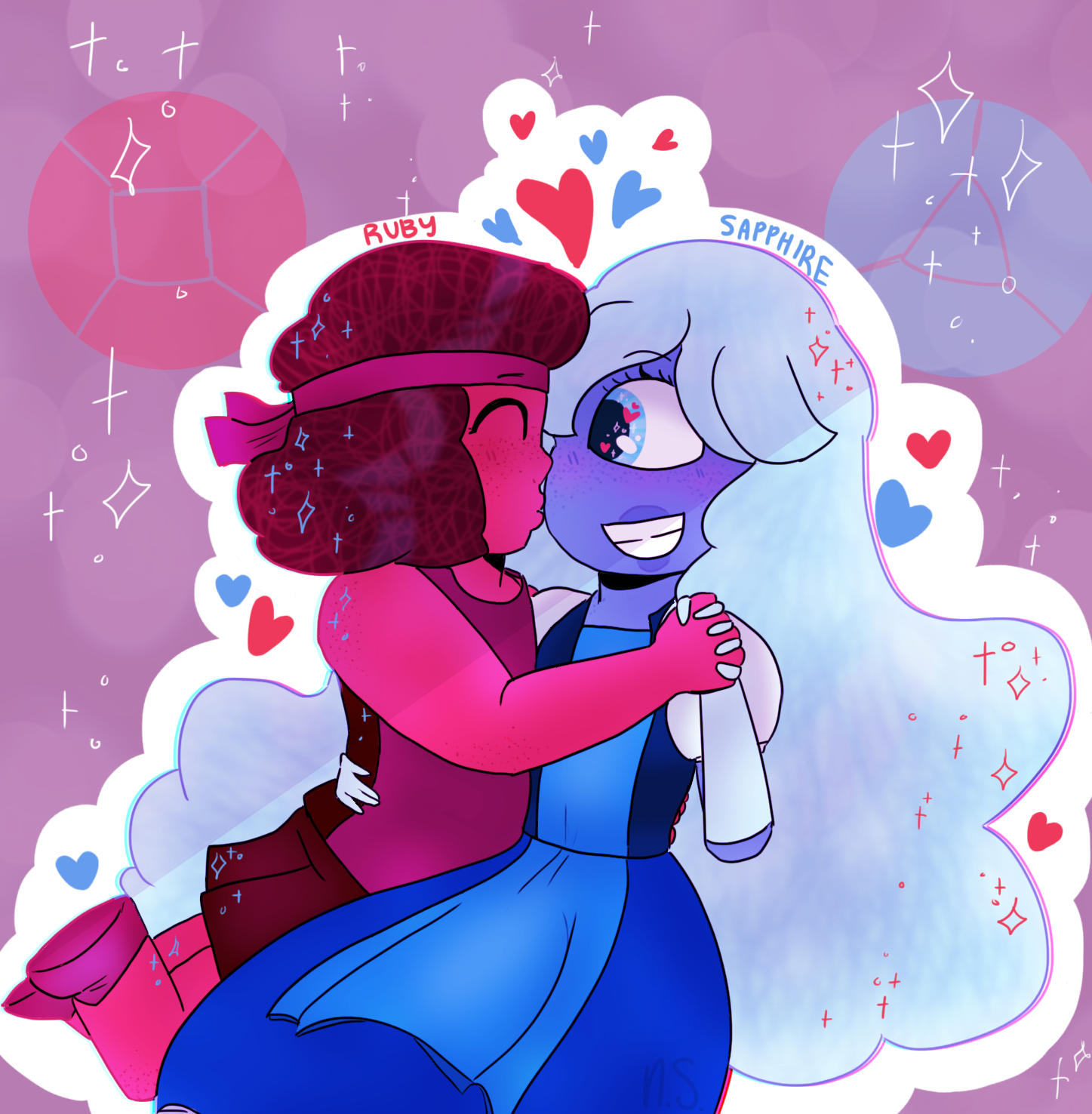 Ruby and Sapphire (Steven Universe) by CitronGarde on DeviantArt