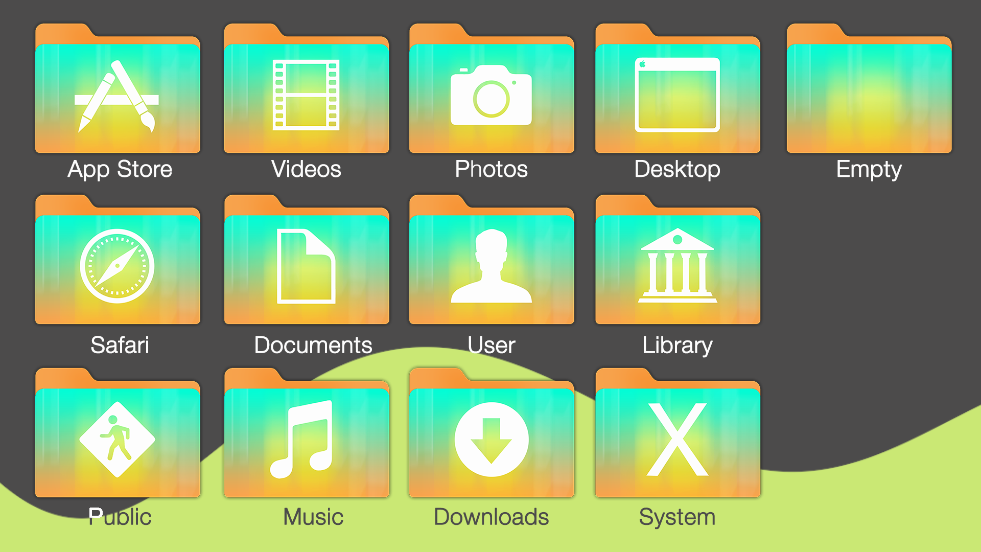 Orange Gradient Folder by janosch500 on DeviantArt