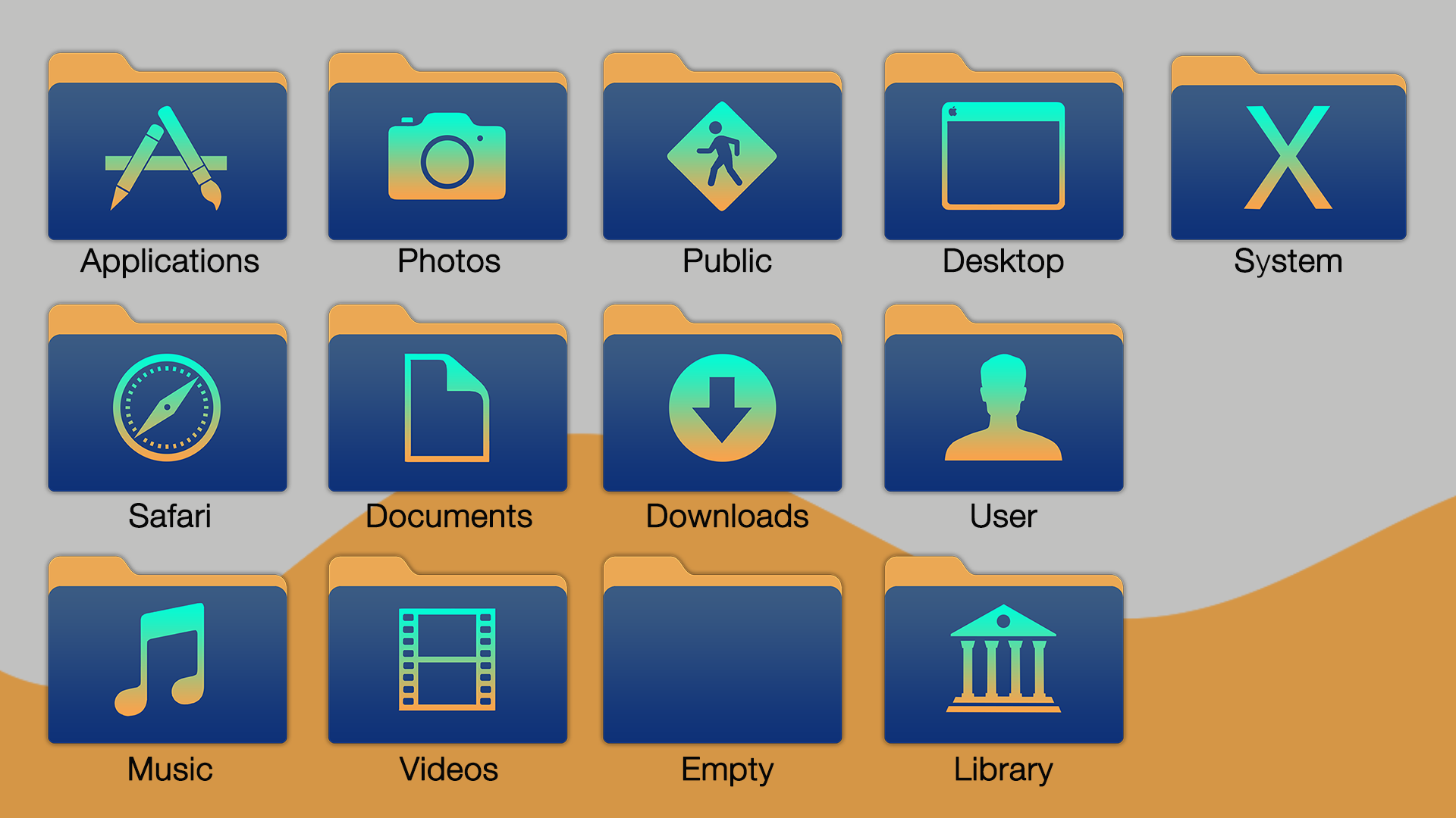 Blue-Gradient Folders by janosch500 on DeviantArt