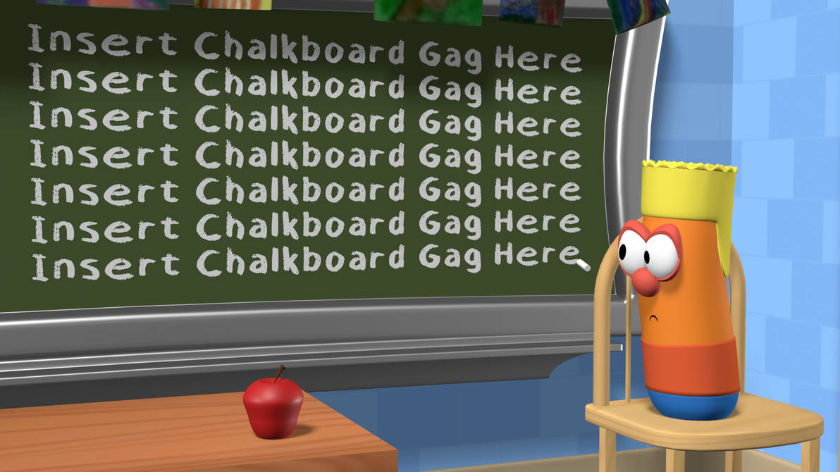 The Carrot Simpsons Chalkboard Gag Template by liamandnico on DeviantArt