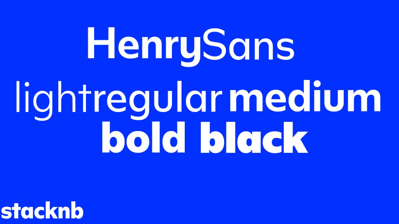 Henry Sans by StackNB on DeviantArt