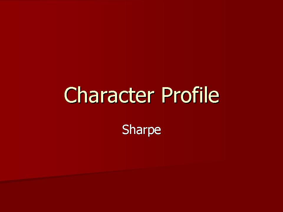 character profile Sharpe. by PSOWILL on DeviantArt