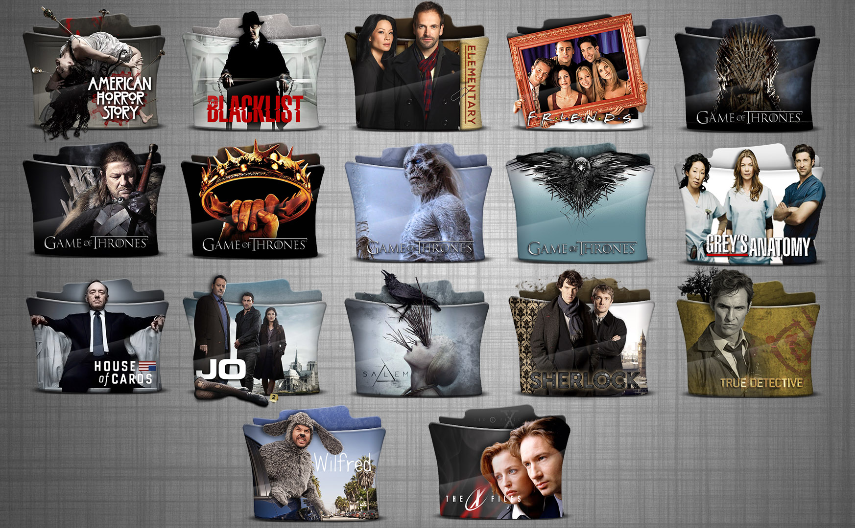 TV Series Folder Icons pack 6 HD 512x512p by stavrosvran on DeviantArt