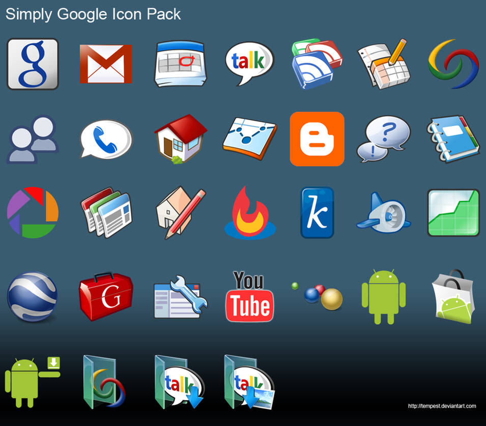 Simply Google Icon Collection by ChadJackson on DeviantArt